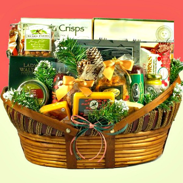 Cheese and Sausage Holiday Basket